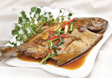 Cá chim rim gừng tỏi